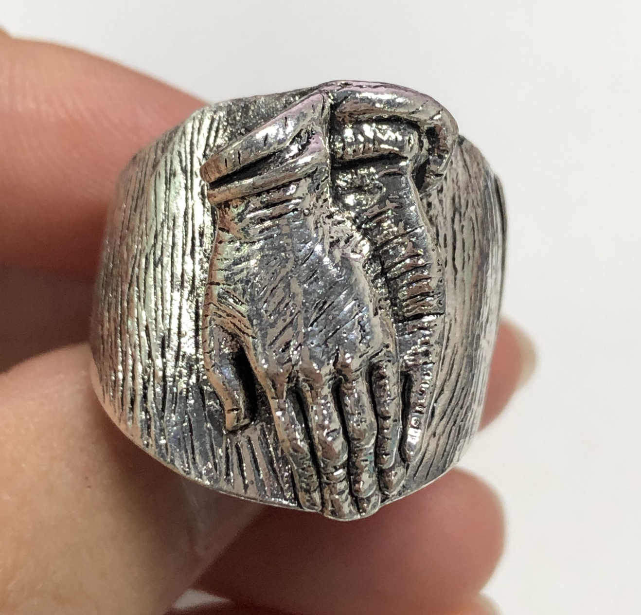 Vintage Handshake Ring – Symbol of Unity, Loyalty & Eternal Bond ...